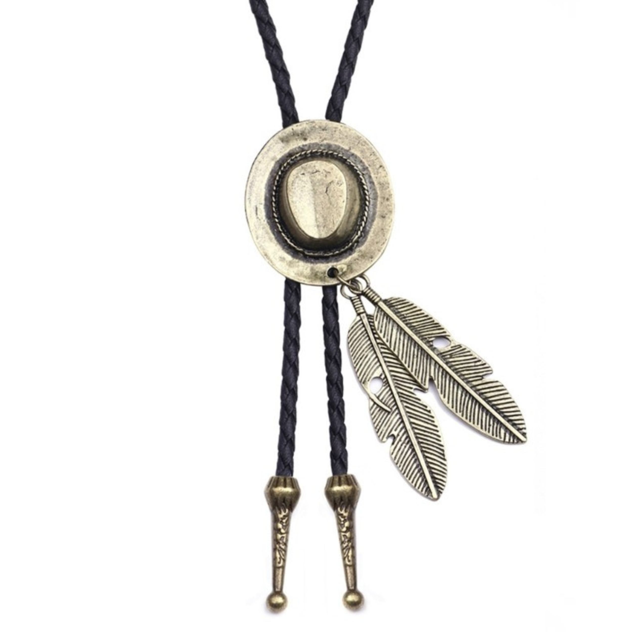 Western Tie with Feather Pendant Accent | Free Shipping!